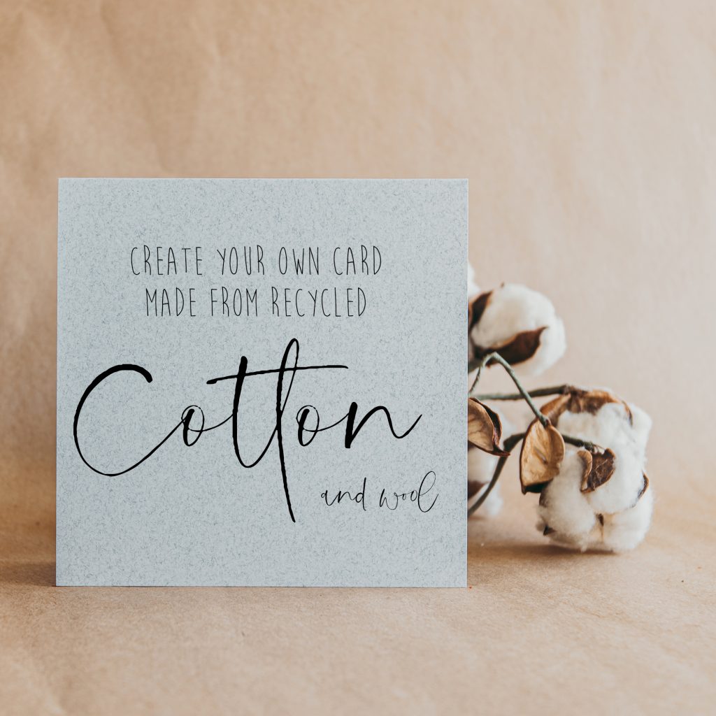 Design Your Own Card | Upcycled Cotton Card • ecomersh.